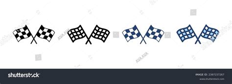 Racing Flag Icon Vector Race Flag Stock Vector Royalty Free 2397157267 Shutterstock