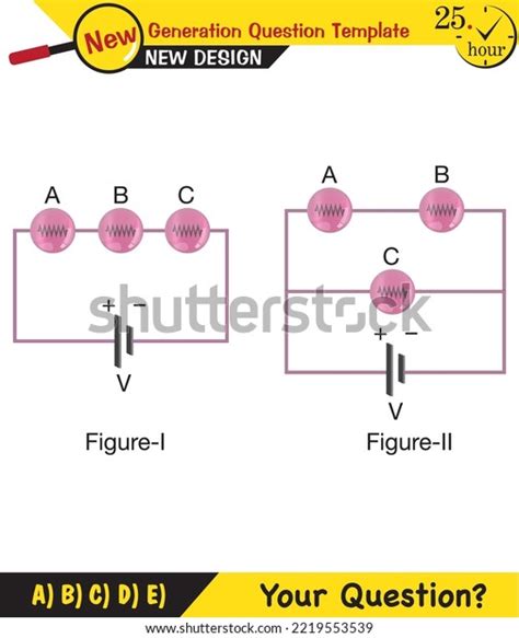 Physics Lecture Notes Simple Electrical Circuits Stock Vector Royalty