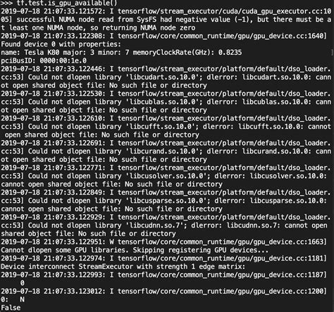 Tf Test Is Gpu Available Return False Issue Tensorflow Tensorflow Github