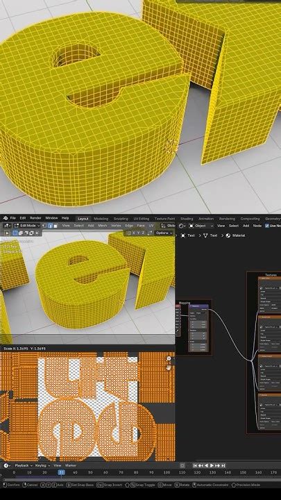 INFLATED 3D TEXT IN BLENDER #BlenderTutorial #3DLogo #BlenderRender # ...