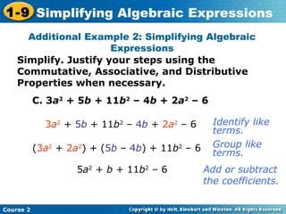 Simplifying Algebraic Expressions PPT Stamps And Coins Collecting