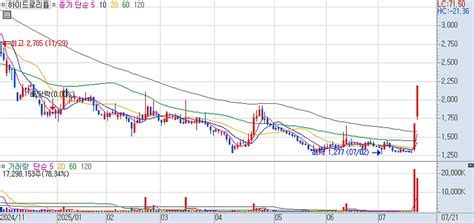하이드로리튬 주가 And 전망 장중 분석 데이터 250721