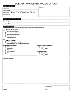 Patient Follow Up Form Template Fill And Sign Printable Template Online