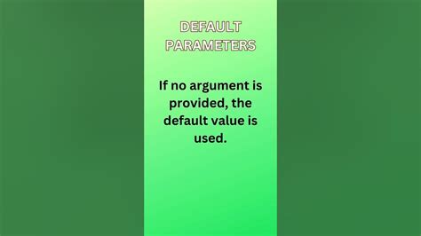 Default Parameters In Javascript Youtube