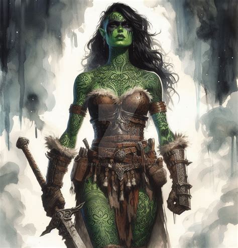 Barbarian Orc Woman Adoptable Ai Character 6 By Aicraftadoptables On