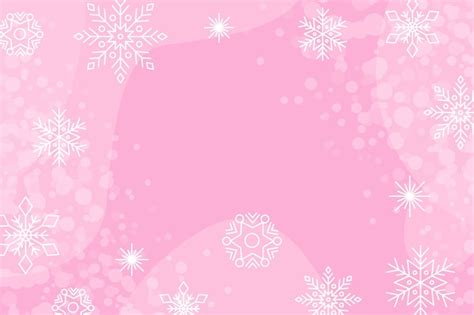 Free Vector Realistic Pink Snowflake Background