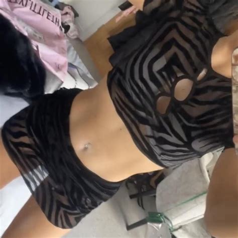 Plt Mesh Zebra Print Two Piece Set Size 8 Worn Depop