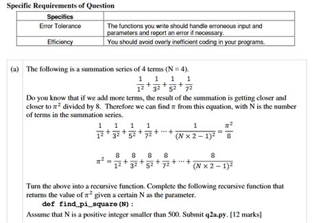 Solved A The Following Is A Summation Series Of 4 Terms