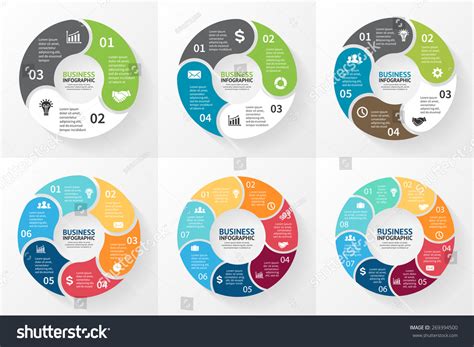벡터 원 인포그래픽주기 다이어그램 그래프 프레젠테이션 스톡 벡터로열티 프리 269394500