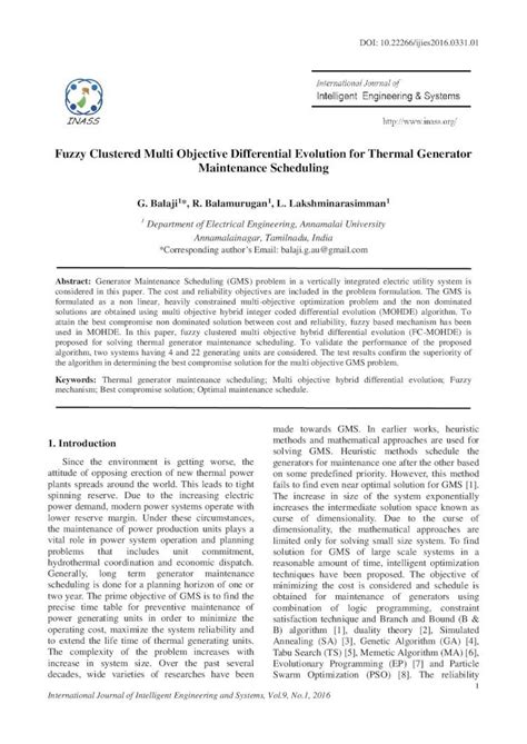 pdf fuzzy clustered multi objective differential evolution for