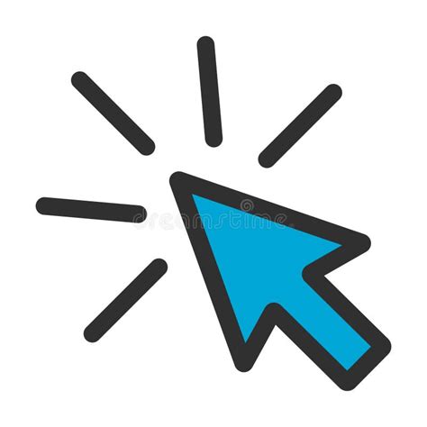 Click Icon Arrow Mouse Web Button Cursor Digital Design Vector Illustration Stock Vector