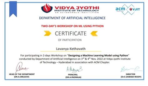 Vjitai Artificialintelligence Machinelearning Python Lavanya