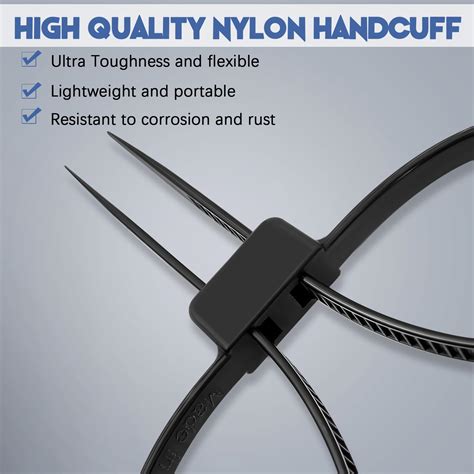 Wonderjune 30 Pcs Zip Tie Handcuff 275 Inches Heavy