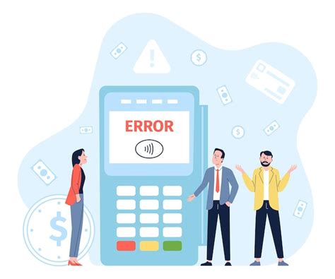 Premium Vector Payment Error Card Reject Electronic Pay Failure