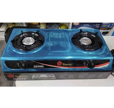 ᐉ Настольная плита газовая Domotec Ms 6606 4 4 кВт на 2 конфорки под баллон Silver • Купить в