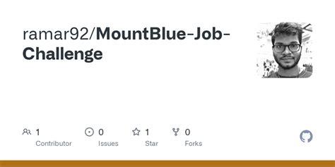 Github Ramar92mountblue Job Challenge