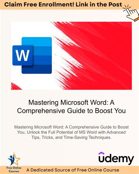 freecourse udeycourse productivity microsoftword learnandgrow free online courses