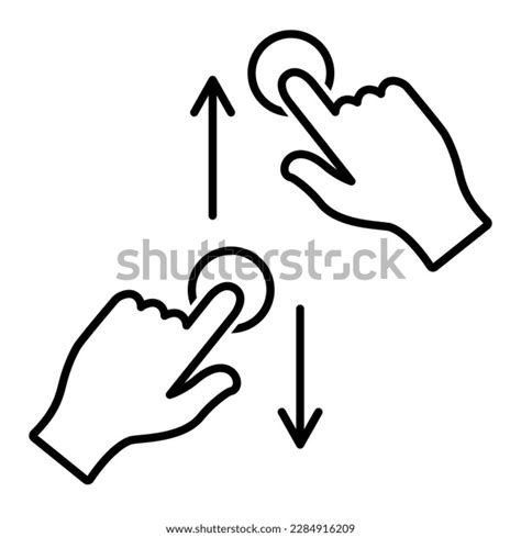 Tap Scroll Icon Trendy Outline Style Stock Vector Royalty Free