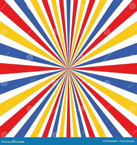 Vintage Colored Rays Background Vector Stock Illustration