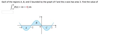 solved each of the regions a b and c bounded by the graph