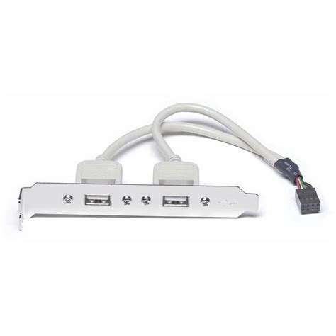 Generic Usb Header Connector Wbracket 2 Port To 10 Pin Header