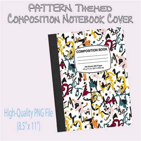 Free Pattern Themed Composition Notebook Cover Onlinecreates