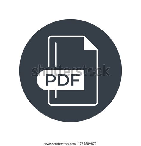 Pdf File Format Icon Pdf Extension Stock Vector Royalty Free 1765689872 Shutterstock