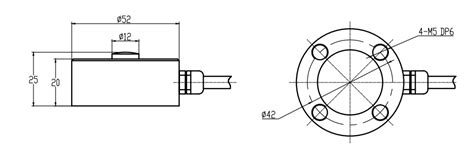 Pushbutton Force Load Cellhigh Precision Cylindrical Load Cell 100n