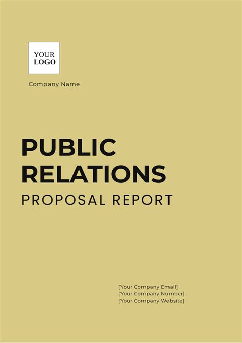Free Public Relations Proposal Report Template To Edit Online