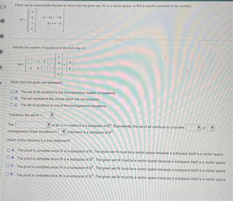 Solved Either Use An Appropriate Theorem To Show That The