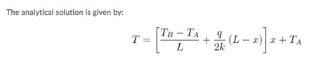Solved Solve The 1d Heat Conduction Equation With A Source