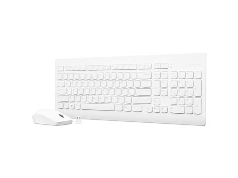 Lenovo 510 Wireless Combo Keyboard And Mouse For Usb Pc Computer Us English White