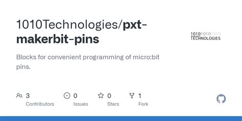 github 1010technologies pxt makerbit pins blocks for convenient