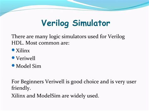 Verilog Hdl Ppt