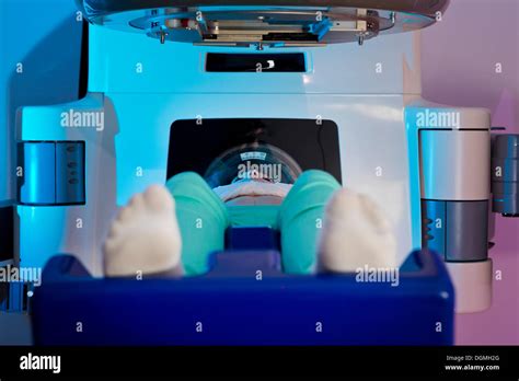 Patient Lying In A Linear Particle Accelerator For Radiation Treatment Germany Stock Photo Alamy