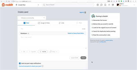 allow making markdown the default in the new interface and or provide