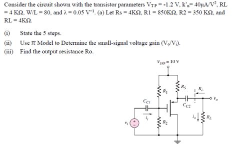 solved consider the circuit shown with the transistor