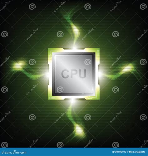 Green Power Processor Stock Vector Illustration Of Product 29106105
