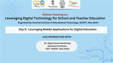 Online Training Day 5 Leveraging Mobile Applications For Digital Education Youtube