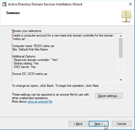 how to install and configure read only domain controller rodc 2016