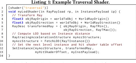 figure 1 from flexible ray traversal with an extended programming model