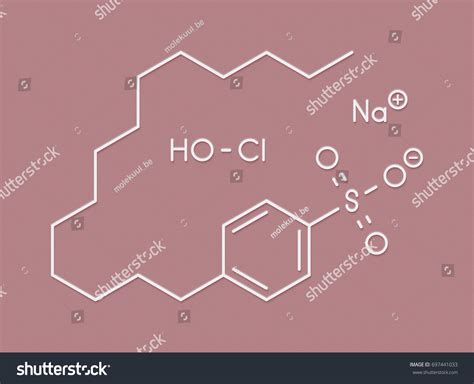 Sodium Oxychlorosene Antiseptic Molecule Skeletal Formula Stock Illustration 697441033