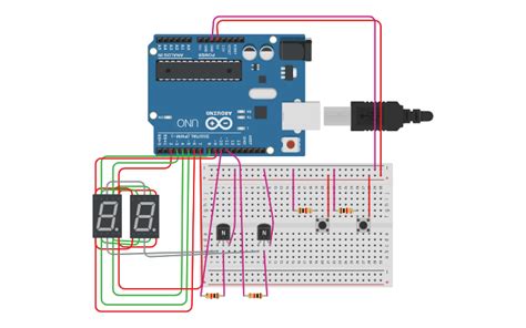 Circuit Design 7 Segment Tinkercad