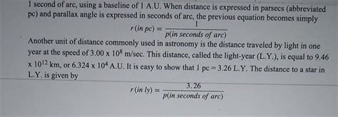 Solved Stellar Parallax In Order To Observe Stellar Parallax Chegg Com