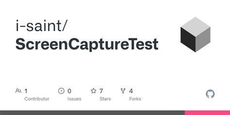 GitHub I Saint ScreenCaptureTest