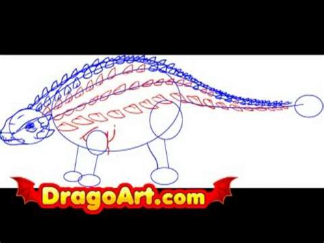 How To Draw A Ankylosaurus Step By Step Youtube