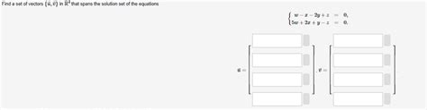 Solved Find A Set Of Vectors U V In R That Spans The Chegg