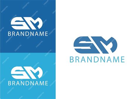 Premium Vector Modern Monogram Initial Letter Sm Logo Design Template