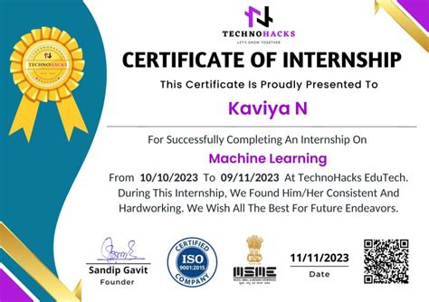 Kaviya N On Linkedin Thrilled To Share That Ive Successfully Completed My Internship At…