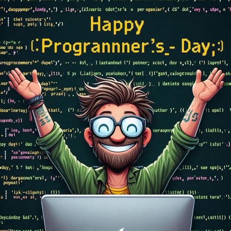 Happy Programmers Day 2021 Background Greetings Flat Design Editor Mode